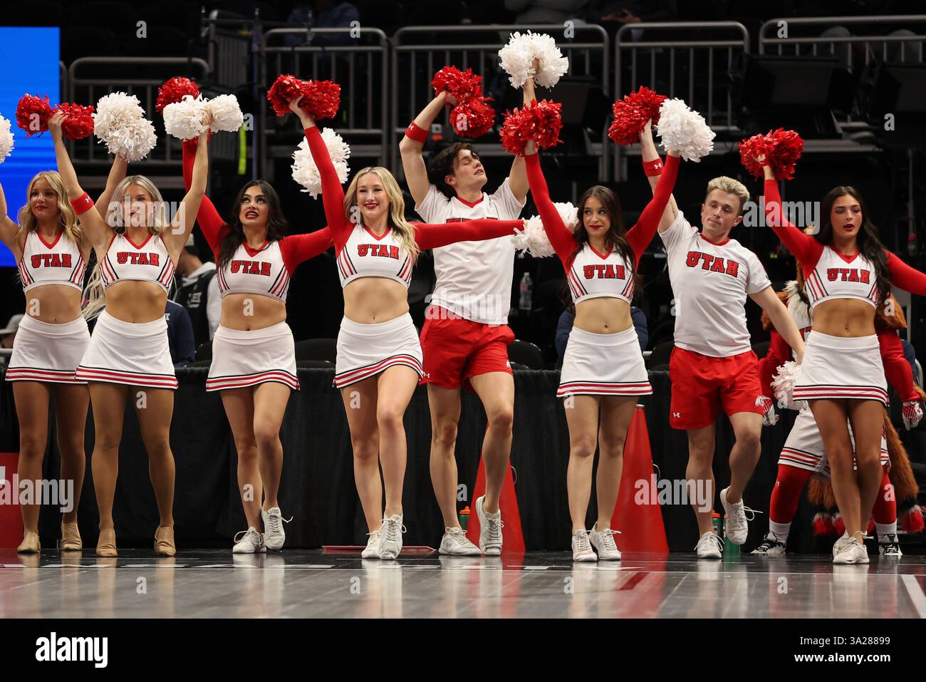 KANSAS CITY, MO - MARCH 11: Utah Utes cheerleaders in the second half ...
