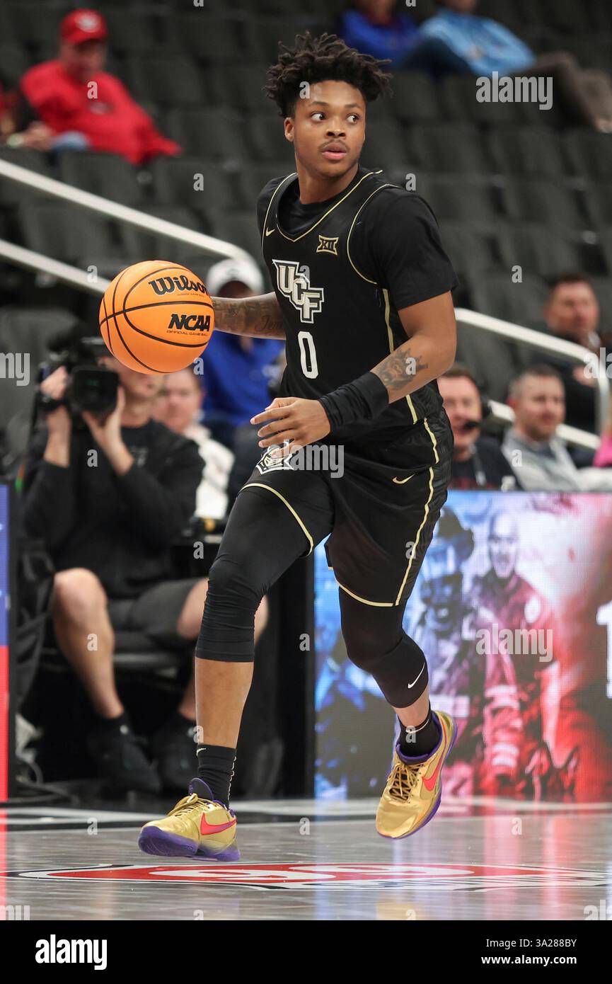 KANSAS CITY, MO - MARCH 11: UCF Knights guard Jordan Ivy-Curry (0 ...