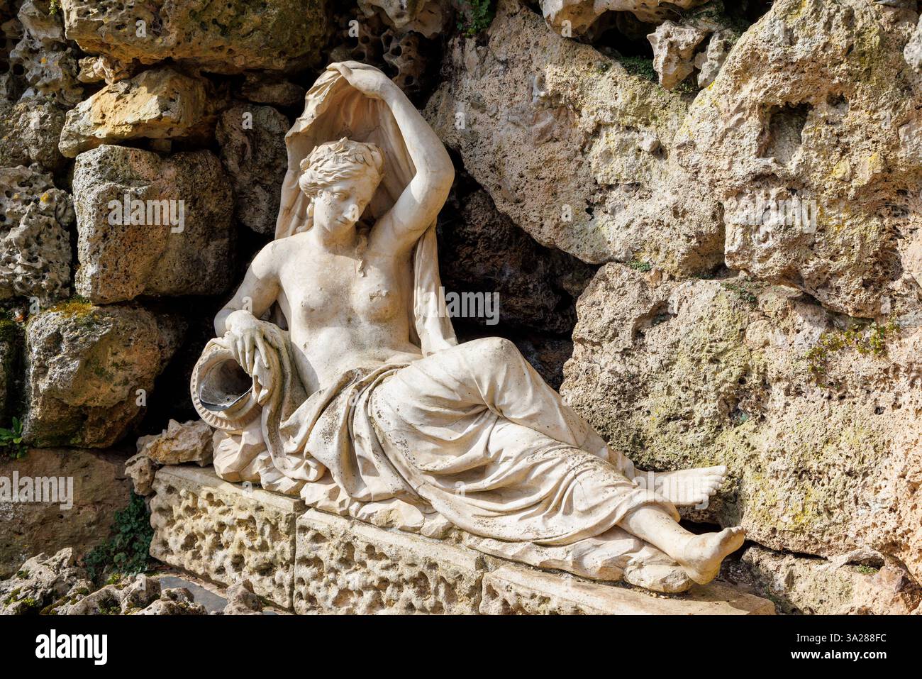 Garden grotto, with water nympth Sabrina, Croome, Worcestershire ...