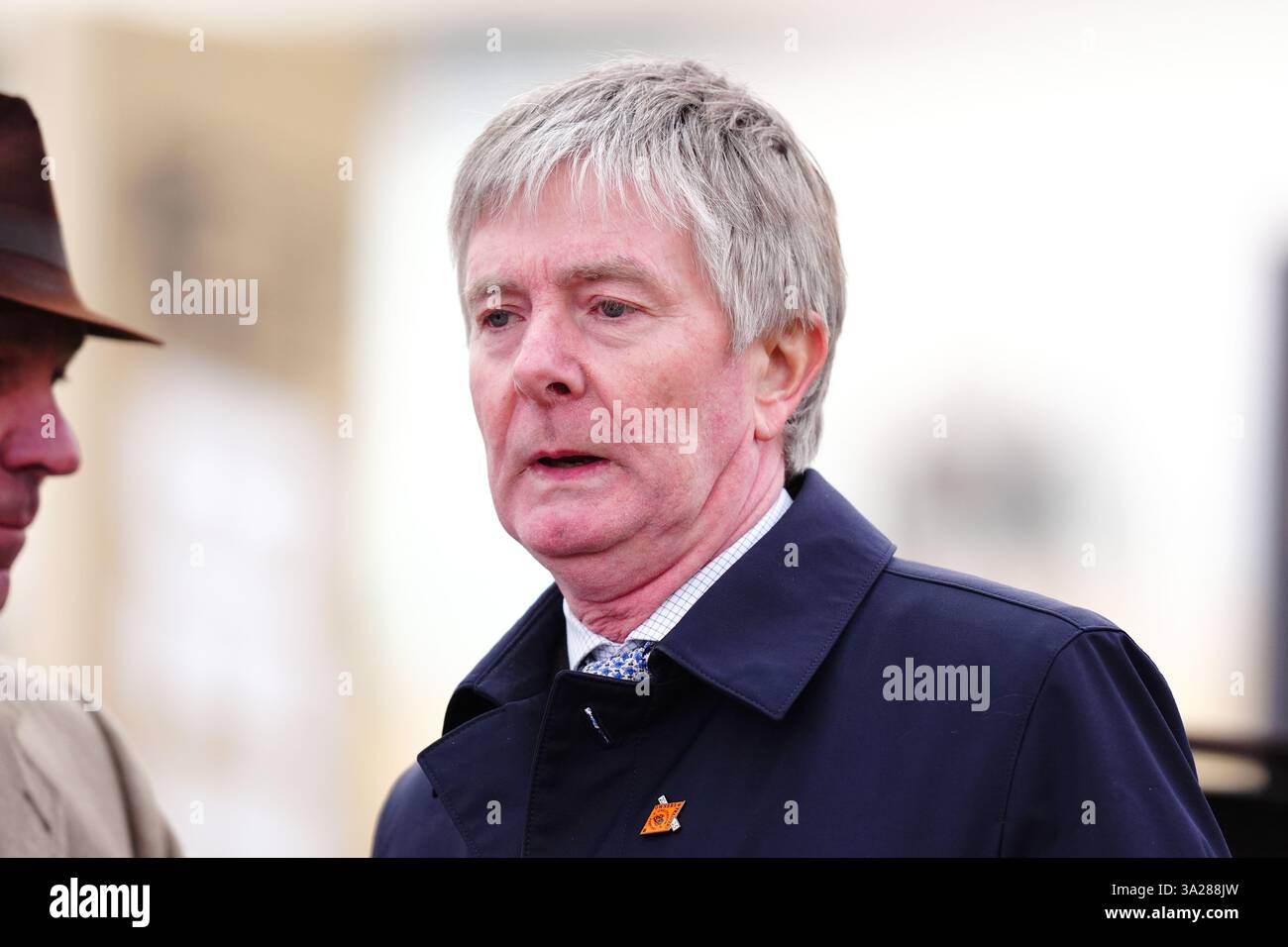 Owner and trainer of horse Marine Nationale, Barry Connell following ...