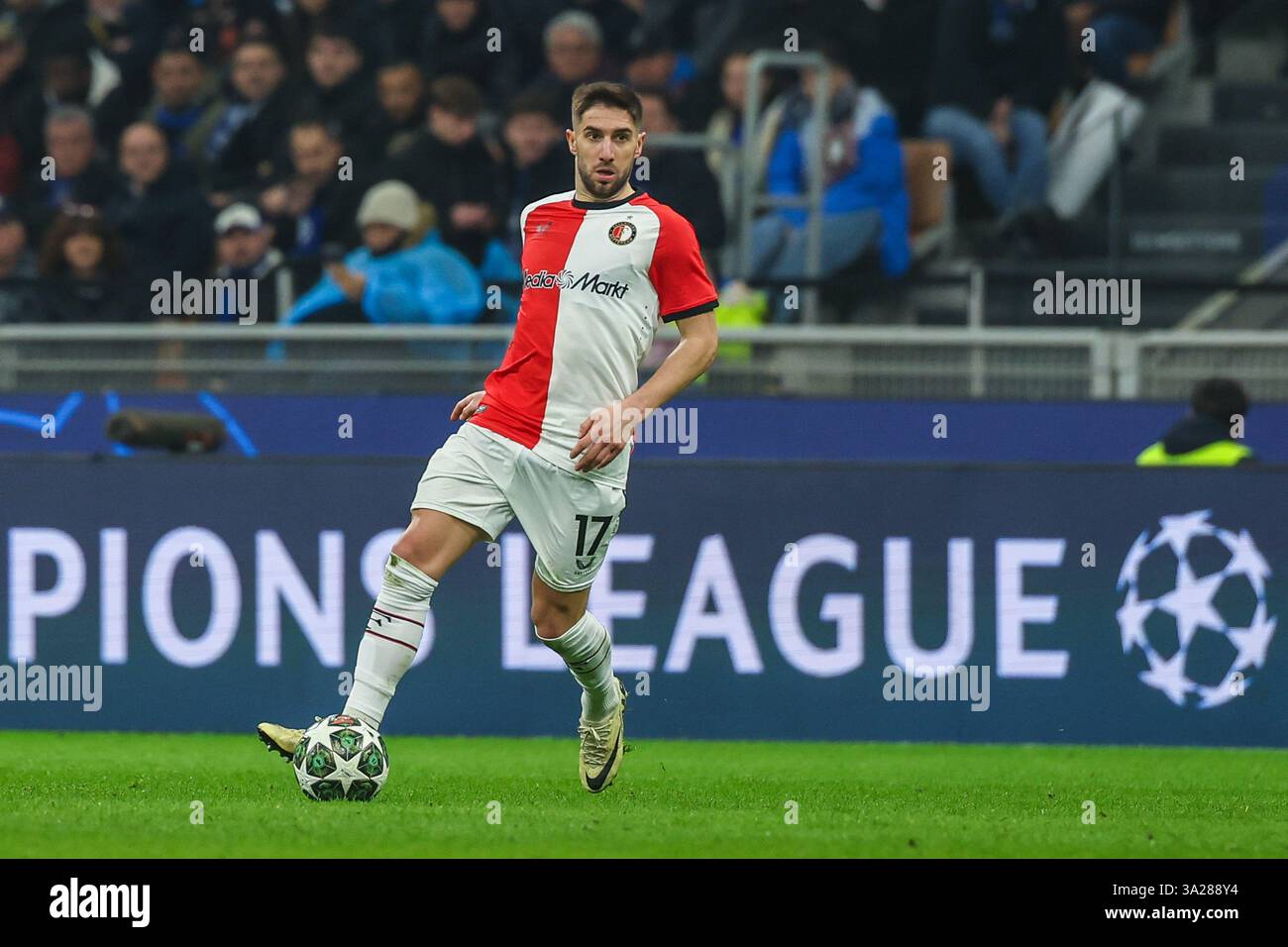 Luka Ivanusec of Feyenoord Rotterdam seen in action during UEFA ...