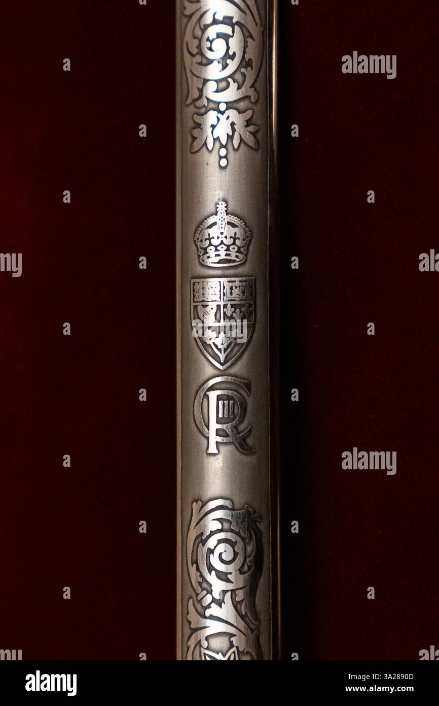 A detail of a new ceremonial sword, to be bestowed to the Usher of the ...