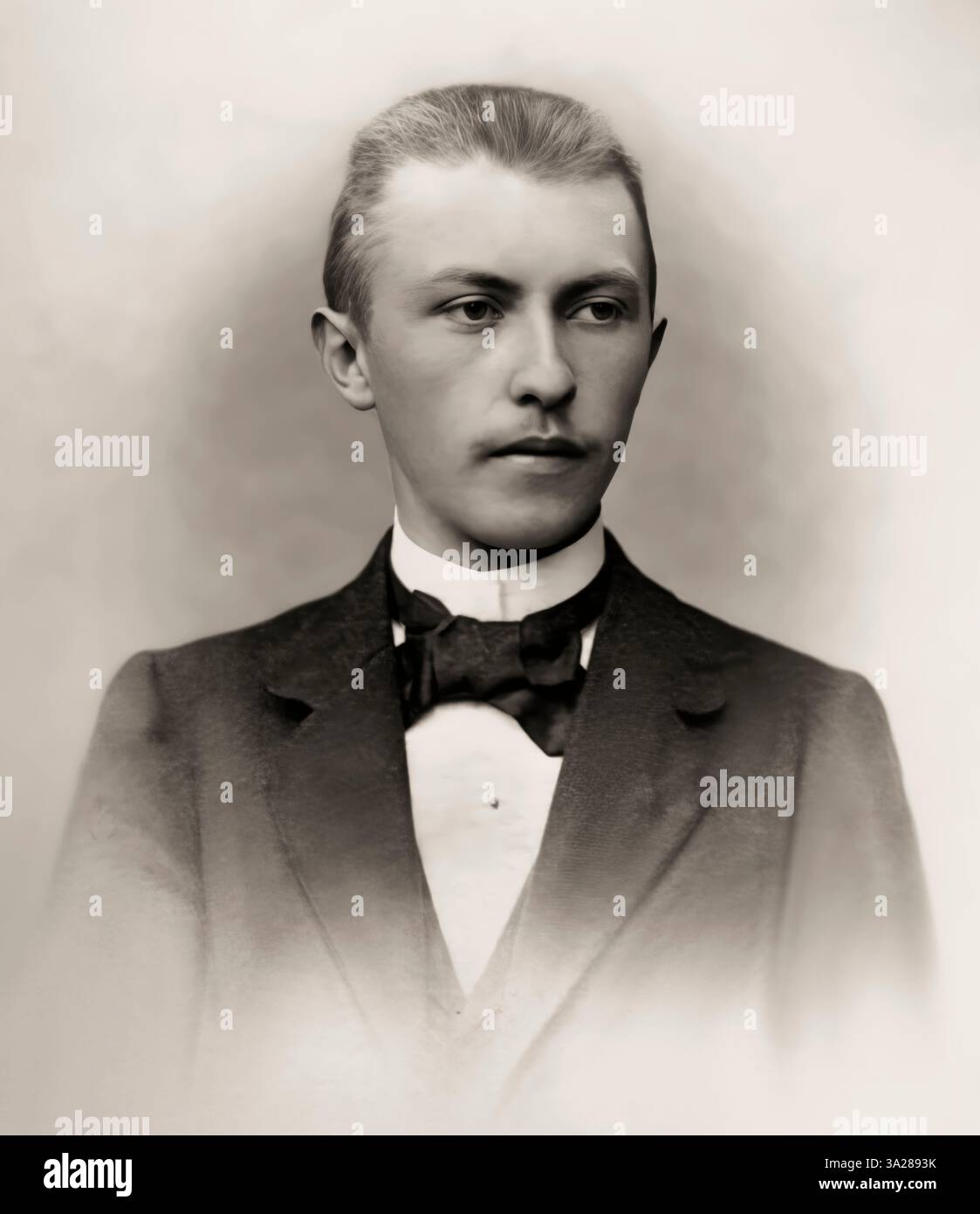 Portrait of Konrad Adenauer as a young man, 1876-1967, mayor of Cologne ...