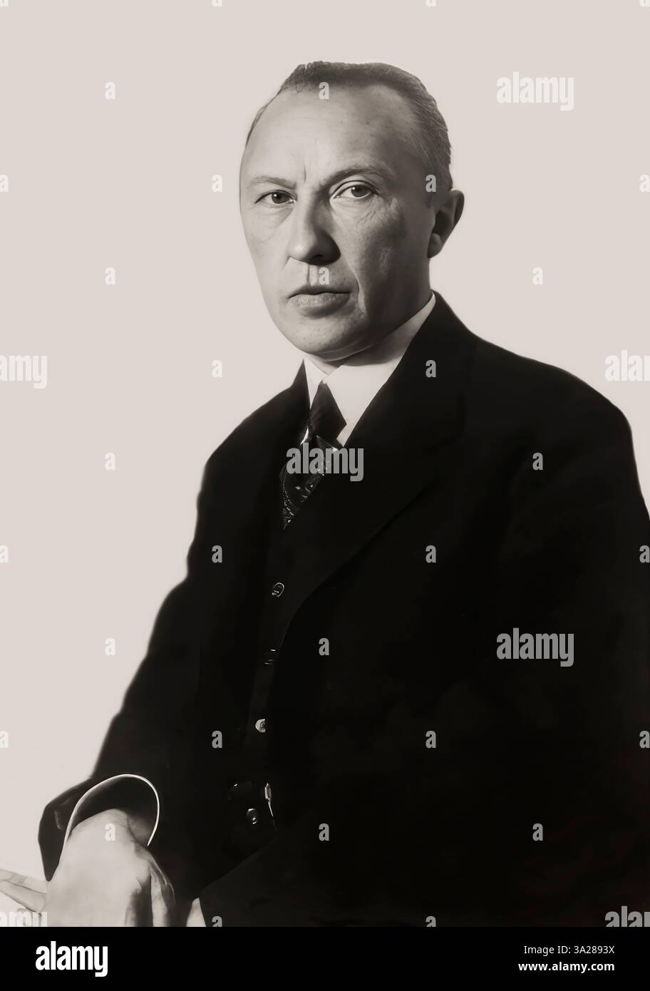 Portrait of Konrad Adenauer as a young man, 1876-1967, mayor of Cologne ...