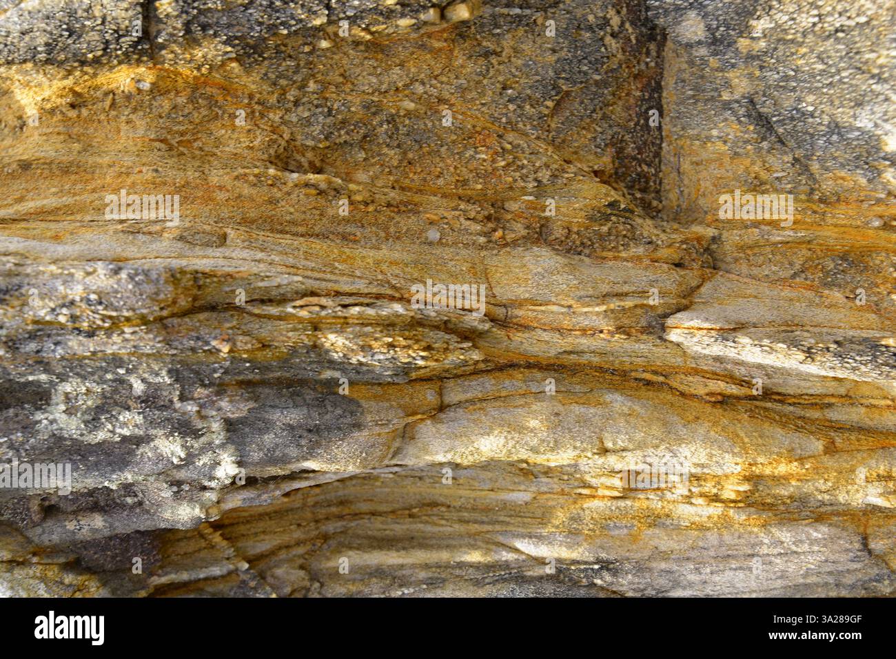 Sedimentary rock layering Stock Photo - Alamy
