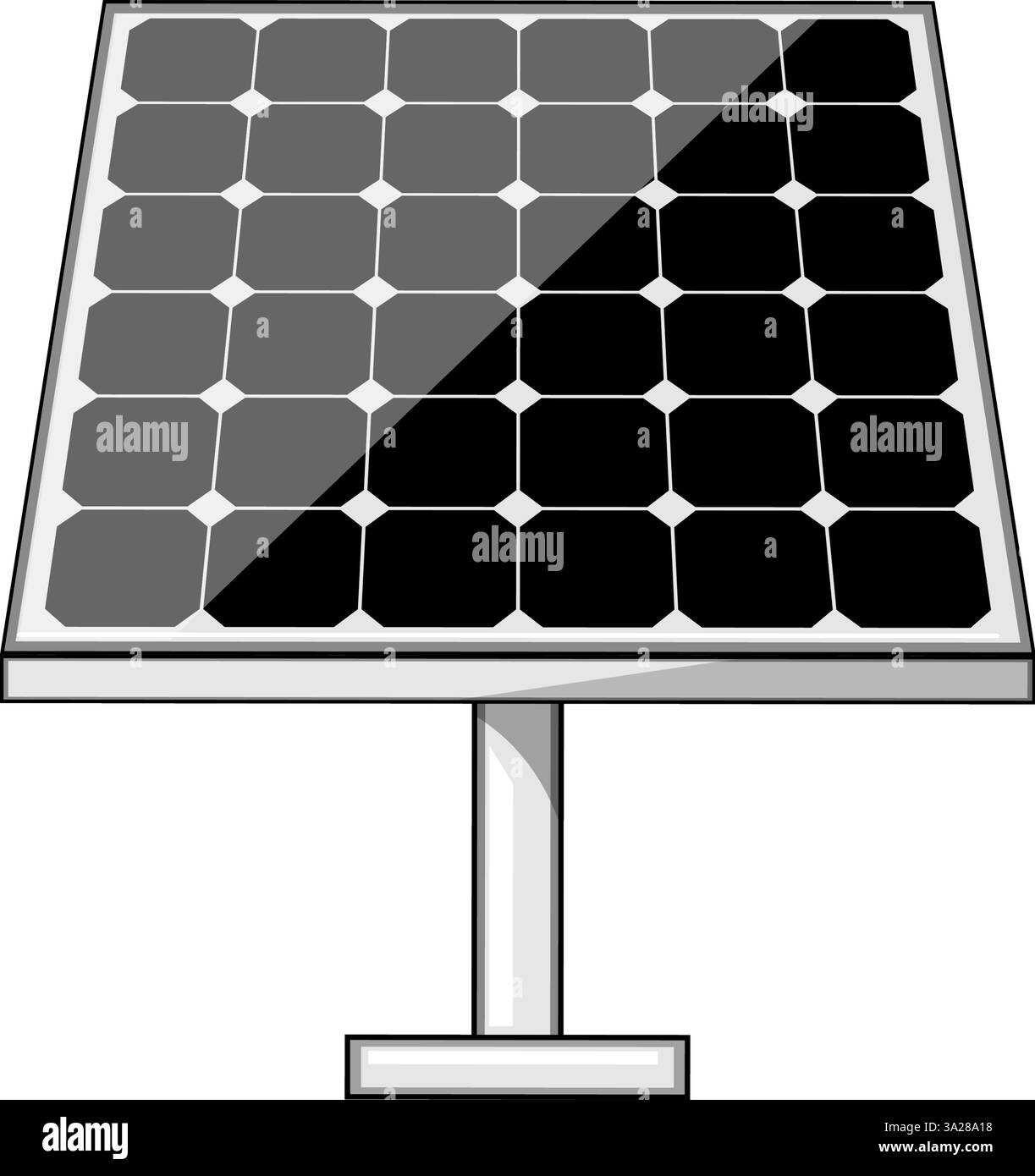 energy solar panels cartoon vector illustration Stock Vector Image ...