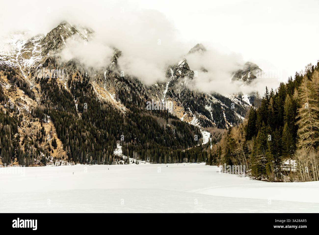 Hike up the Staller Sattel to the Austrian border near Antholz in the ...