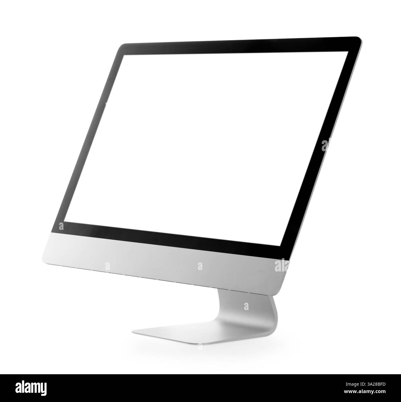 Computer monitor isolated on white. Modern technology Stock Photo - Alamy