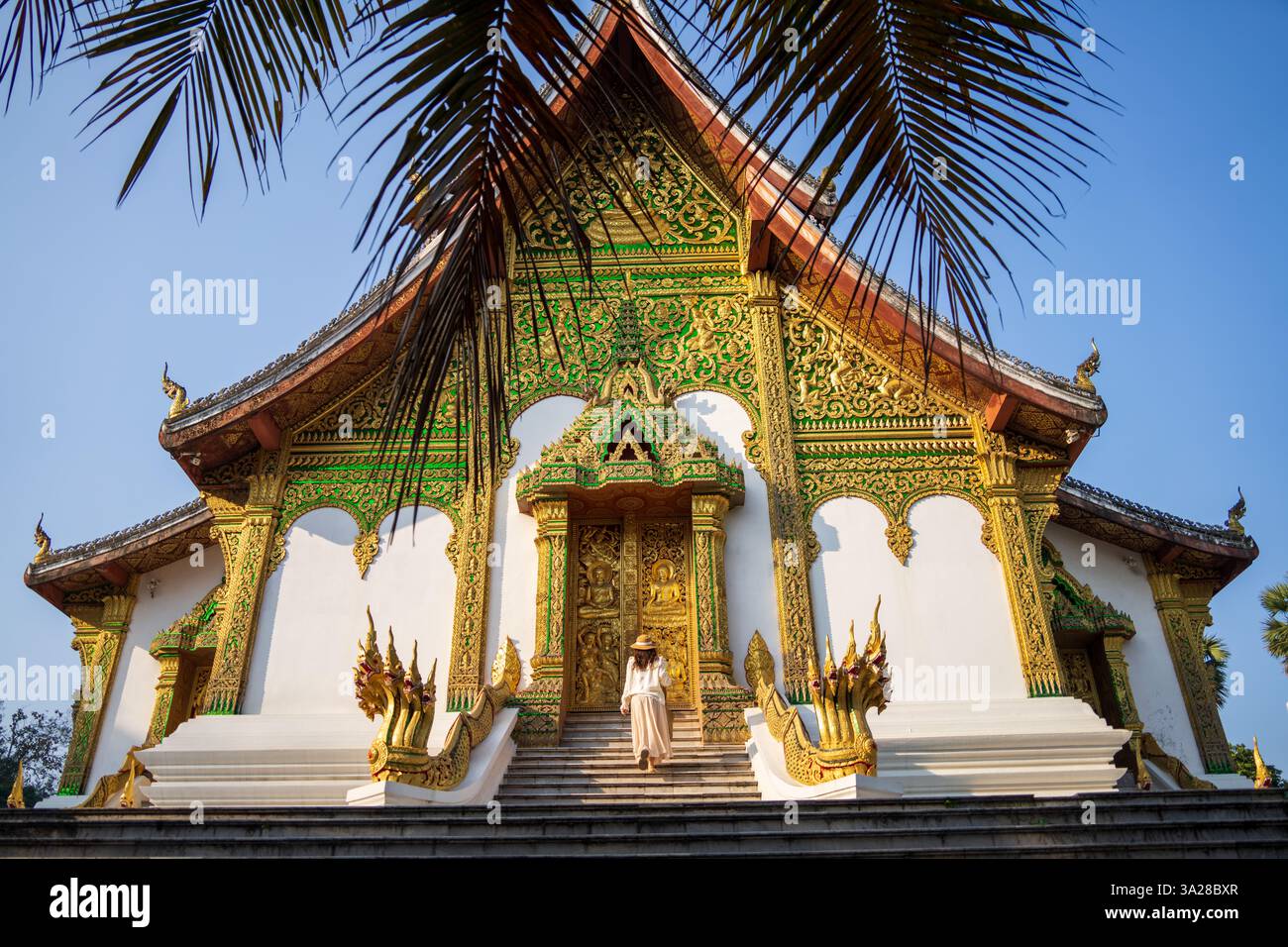 National Museum Luang Prabang, Laos. Traditional temple architecture ...