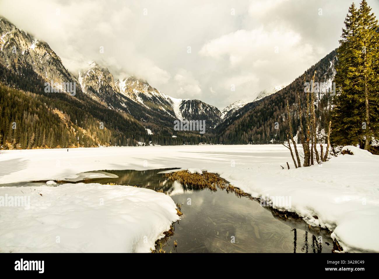 Hike up the Staller Sattel to the Austrian border near Antholz in the ...