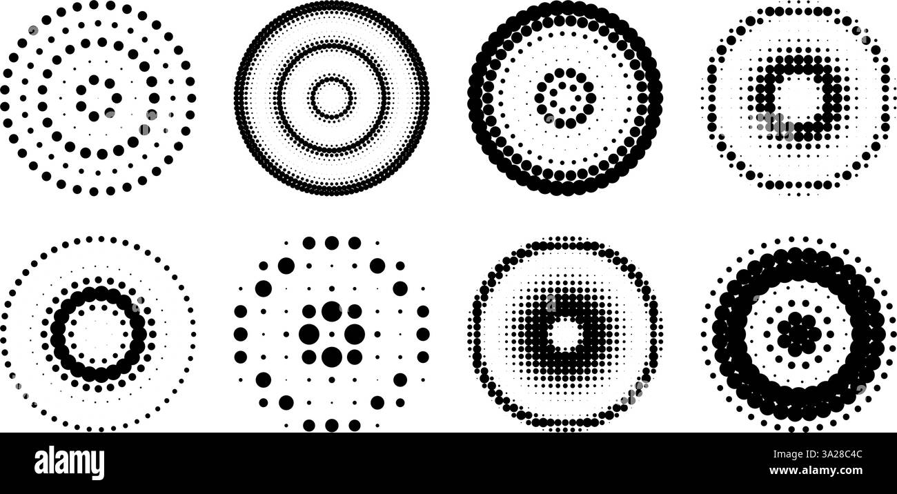 Halftone dots in circle form. Vector illustration Stock Vector Image ...