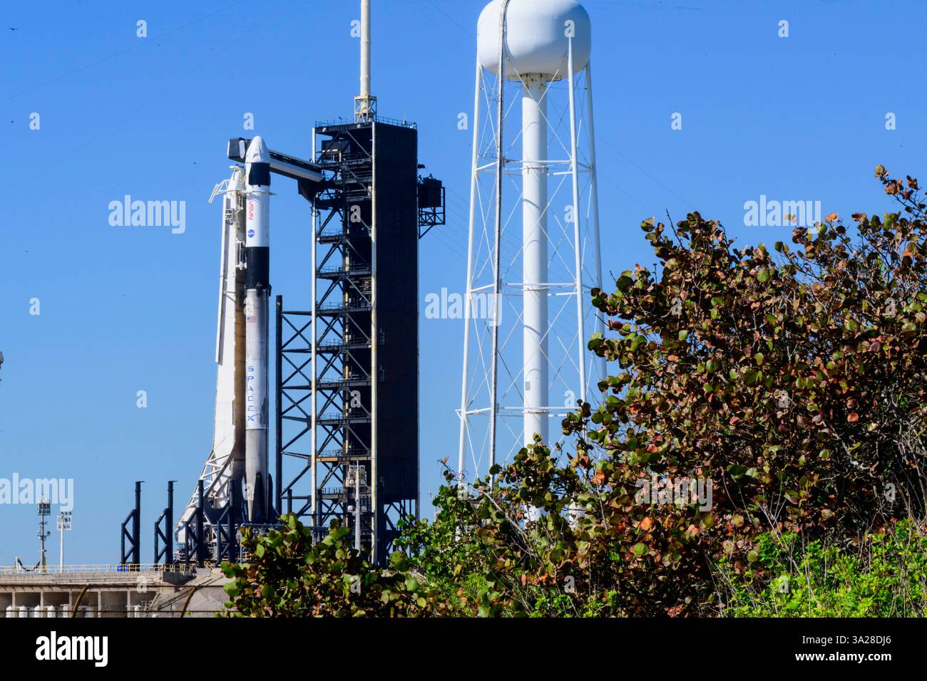 Merritt Island, Florida, USA. 12th Mar, 2025. A SpaceX Falcon 9 rocket ...