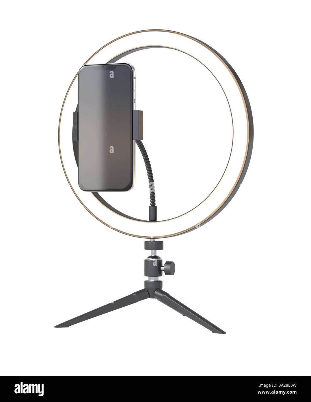 Smartphone lighting ring on transparent background 3d Stock Photo - Alamy