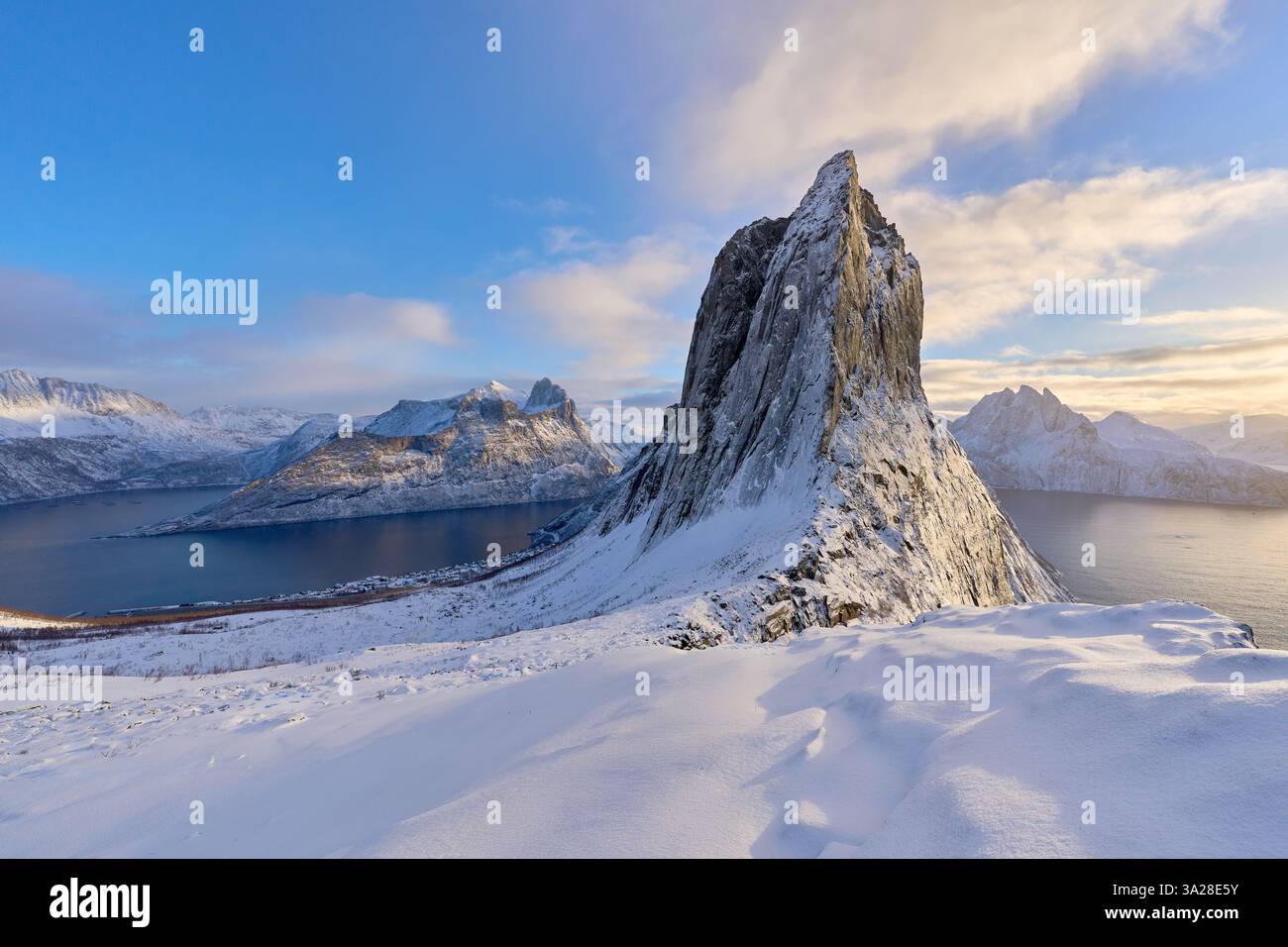 Aerial view segla mountain hi-res stock photography and images - Alamy