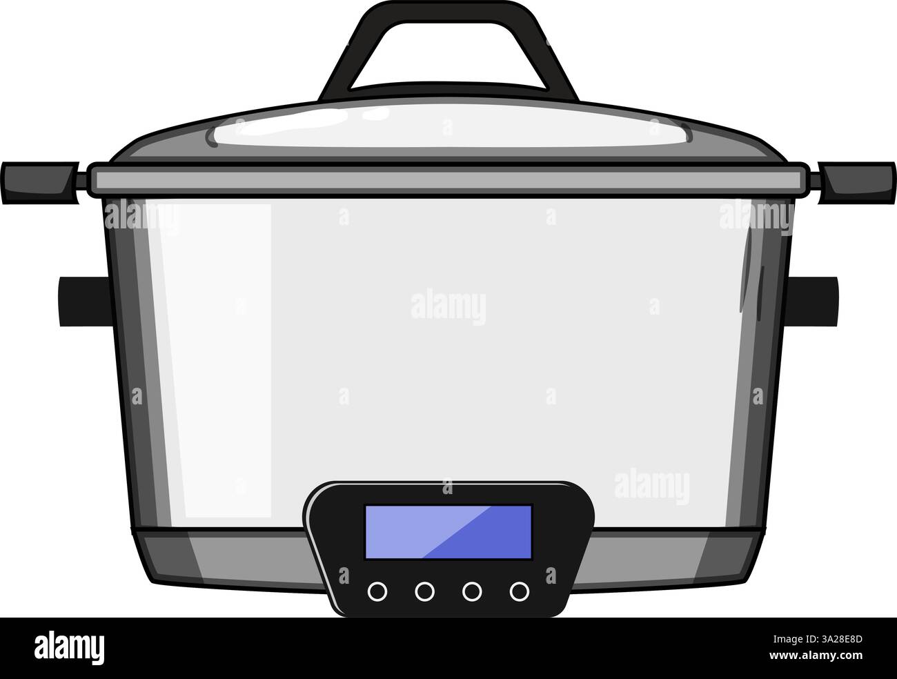 soup slow cooker cartoon vector illustration Stock Vector Image & Art ...