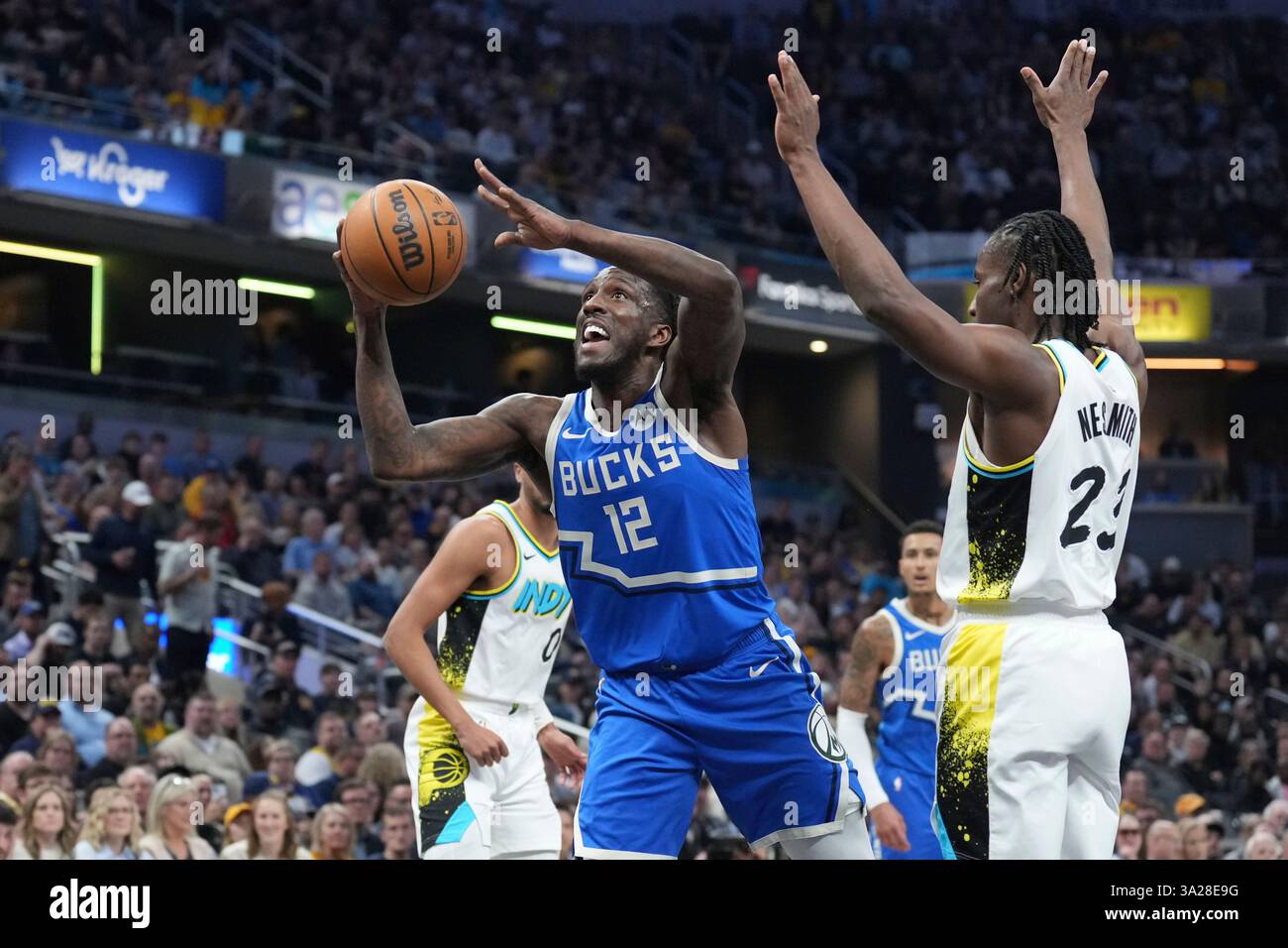 Milwaukee Bucks forward Taurean Prince (12) in action as the Milwaukee ...