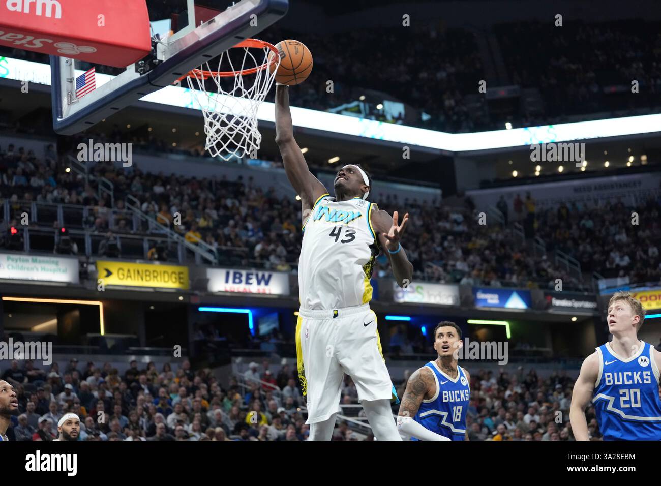 Indiana Pacers forward Pascal Siakam (43) in action as the Milwaukee ...