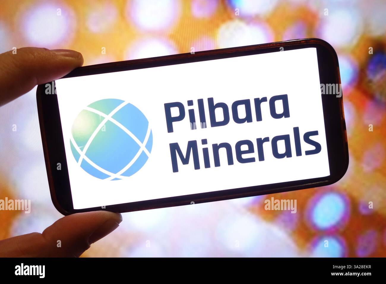 In this photo illustration, the Pilbara Minerals company logo is seen ...