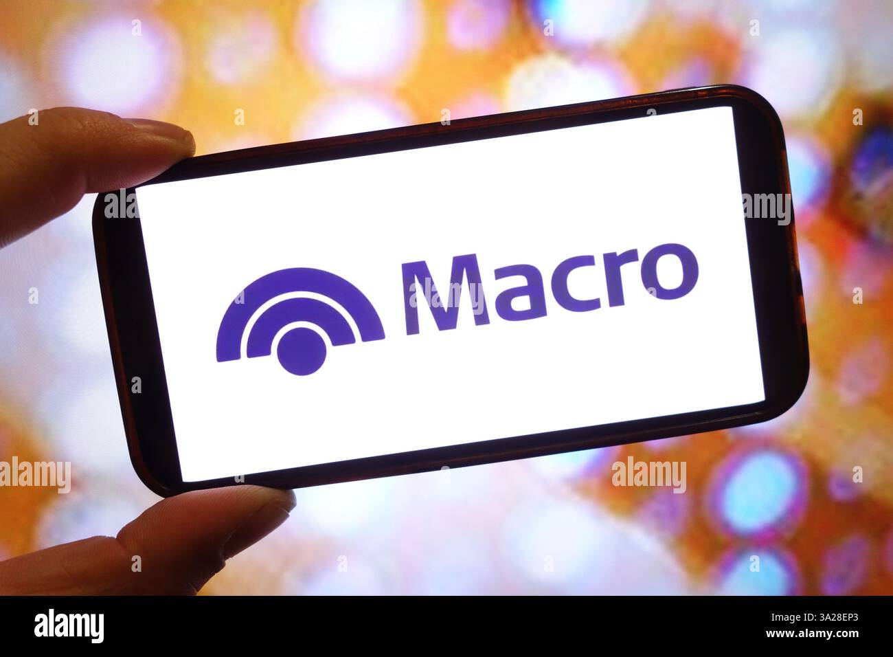 In this photo illustration, the Banco Macro company logo is seen ...