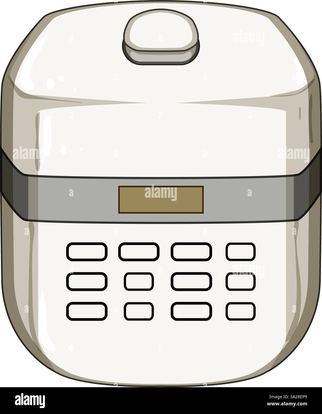 dinner slow cooker cartoon vector illustration Stock Vector Image & Art ...