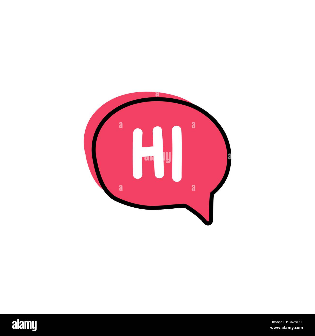 Hi. Badge, icon, logo vector design illustration on white background ...