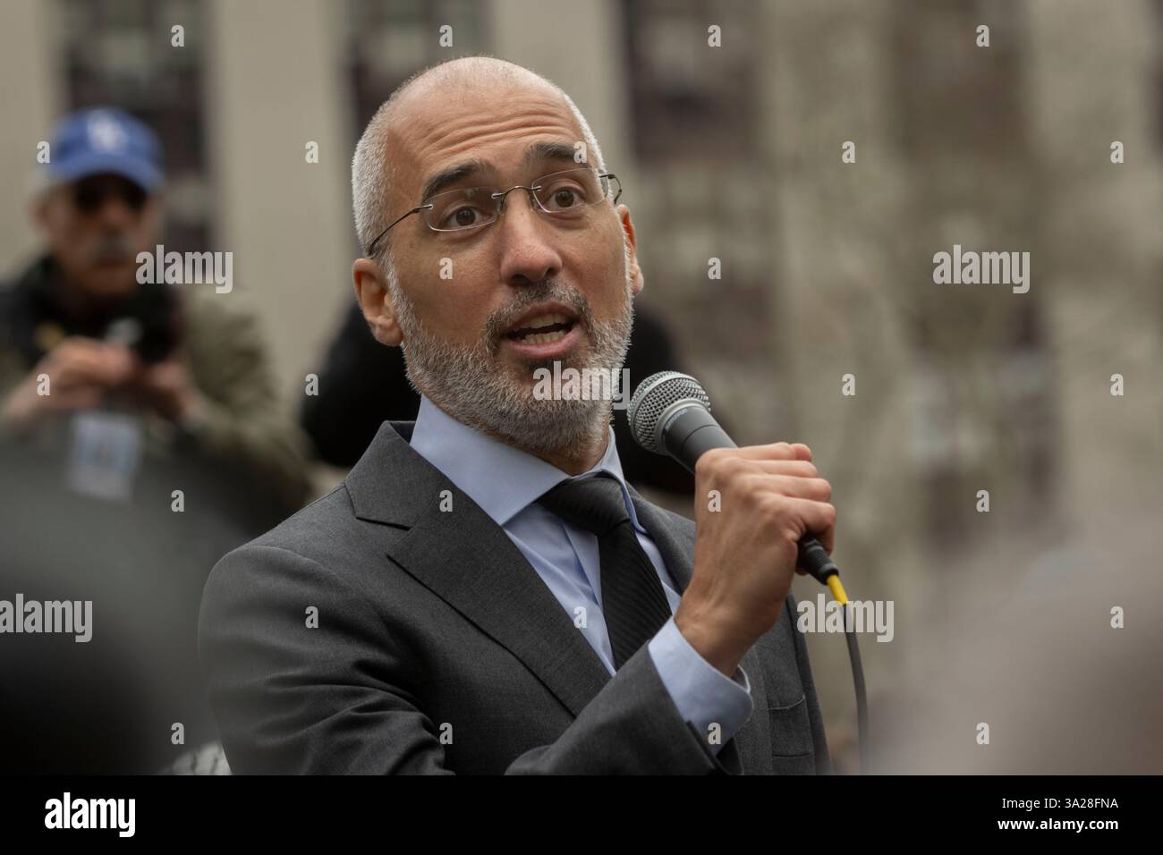 Ramzi Kassem, attorney for Mahmoud Khalil, a green card holder and ...