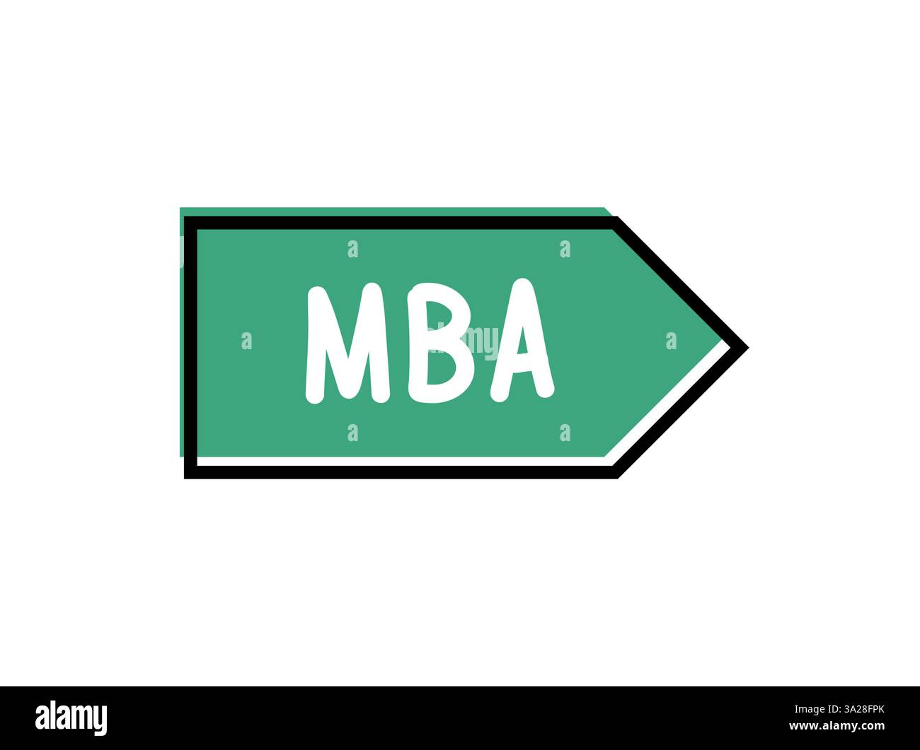 MBA (Master of Business Administration). Badge, icon, logo vector design illustration on white ...
