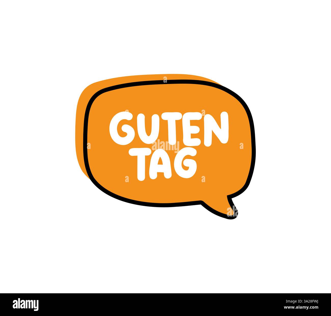 Guten Tag. Badge, icon, logo vector design illustration on white ...