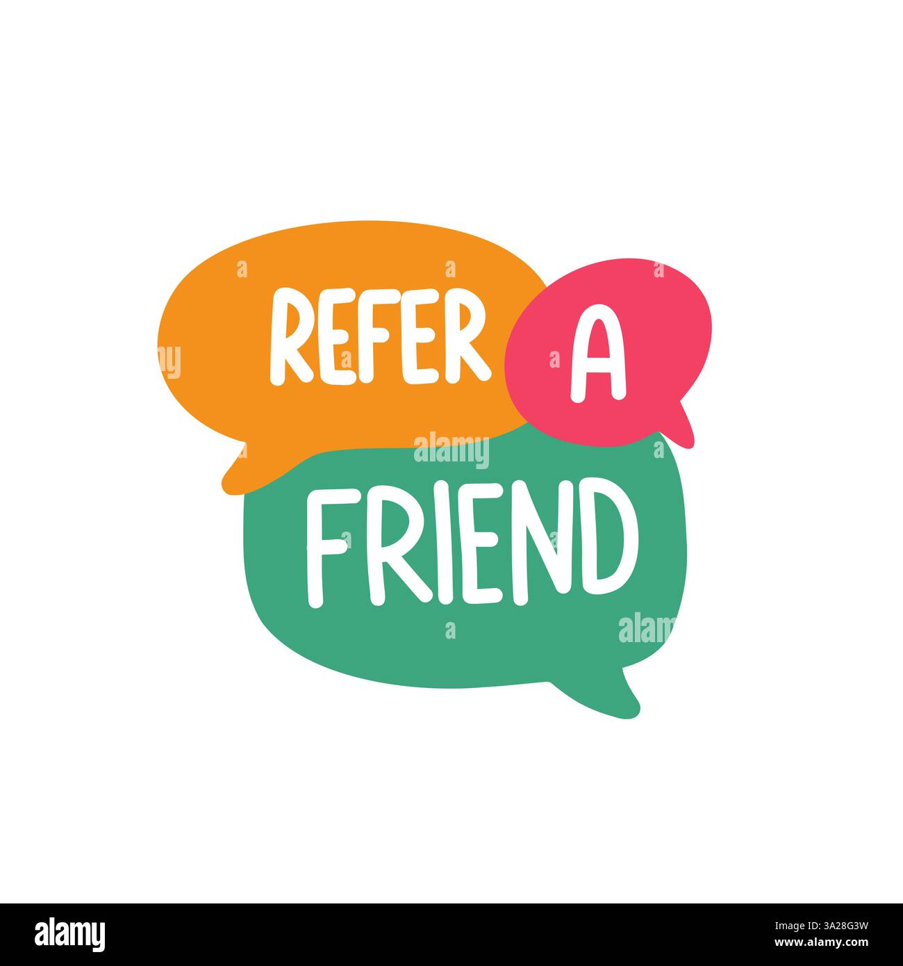 Refer a Friend. Badge, icon, logo vector design illustration on white ...