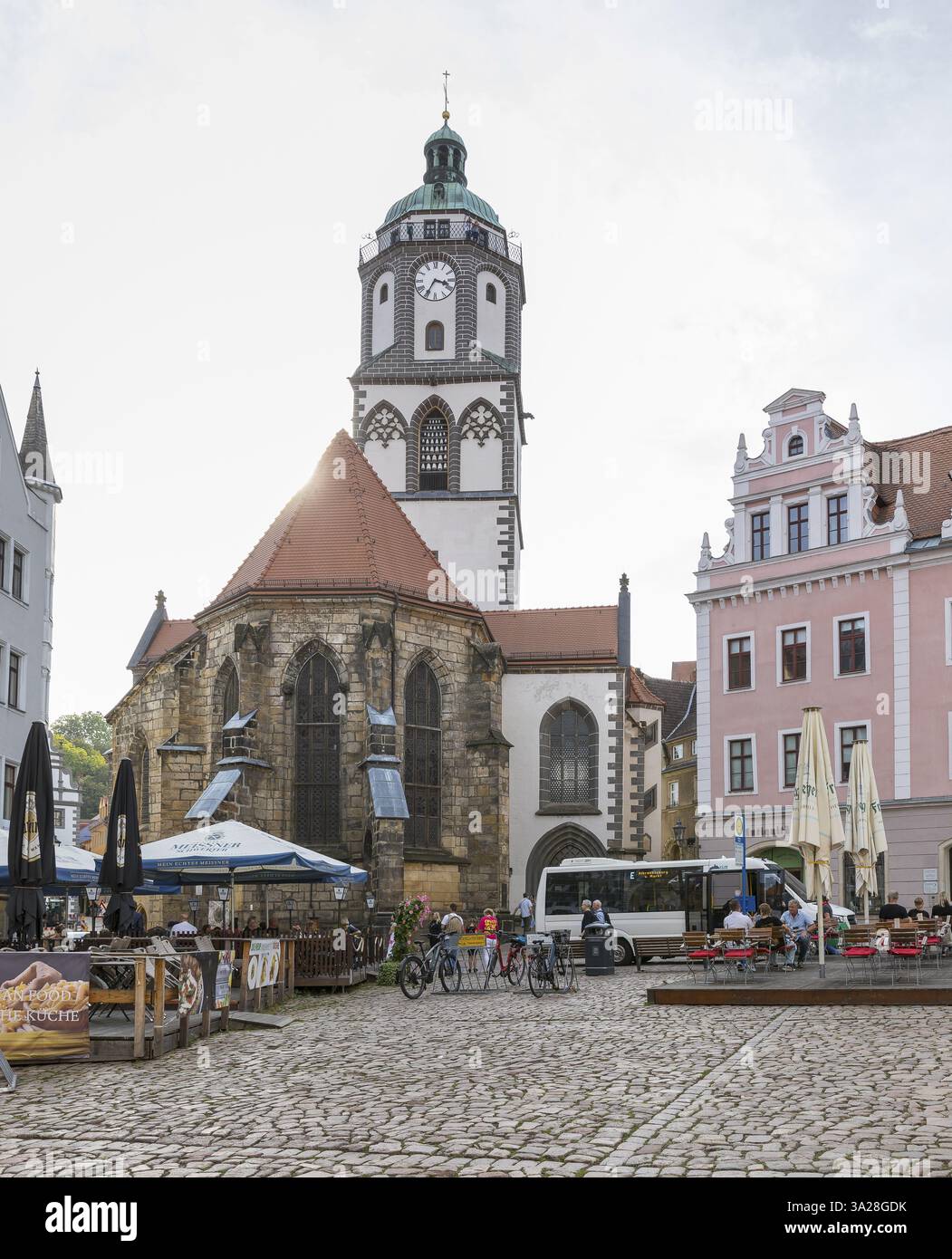 Church of Our Lady with porcelain carillon on the market square in ...