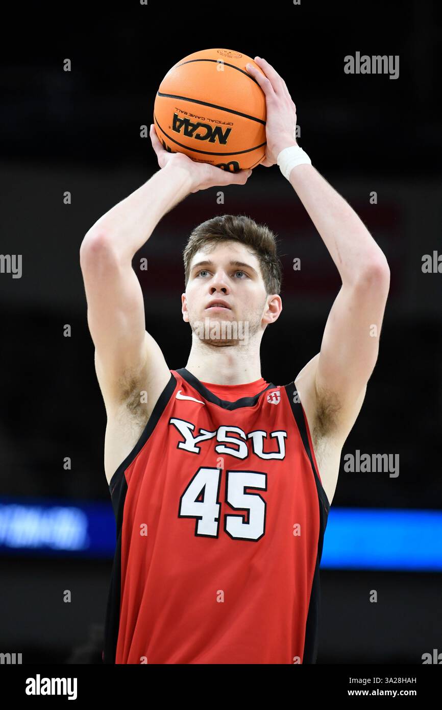 INDIANAPOLIS, IN - MARCH 11: Youngstown State Penguins Center Gabe ...