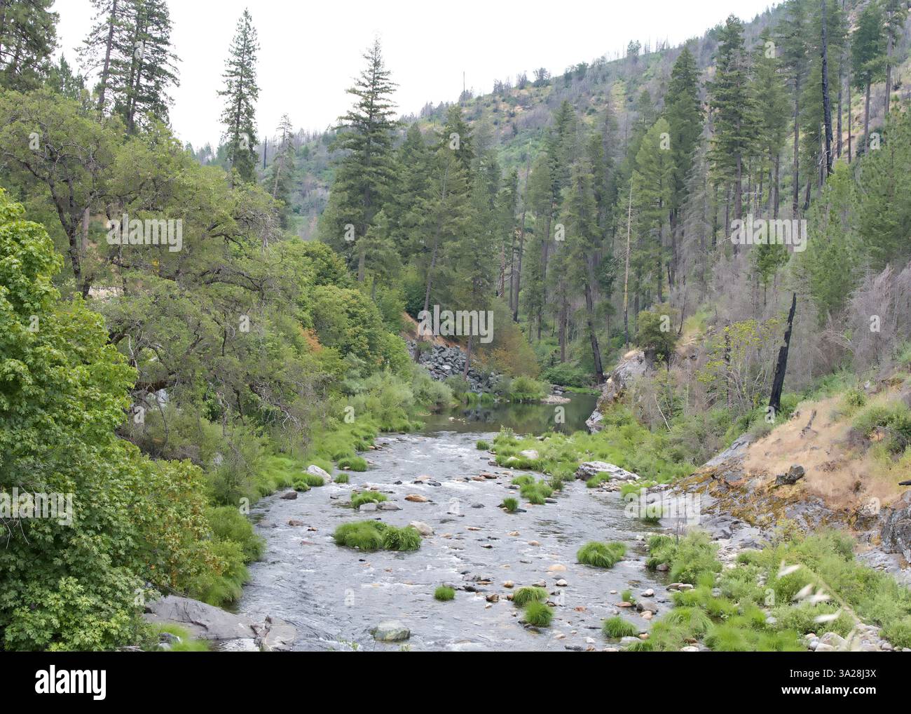 North fork Weber Creek adjacent to Highway 50 in Northern California ...