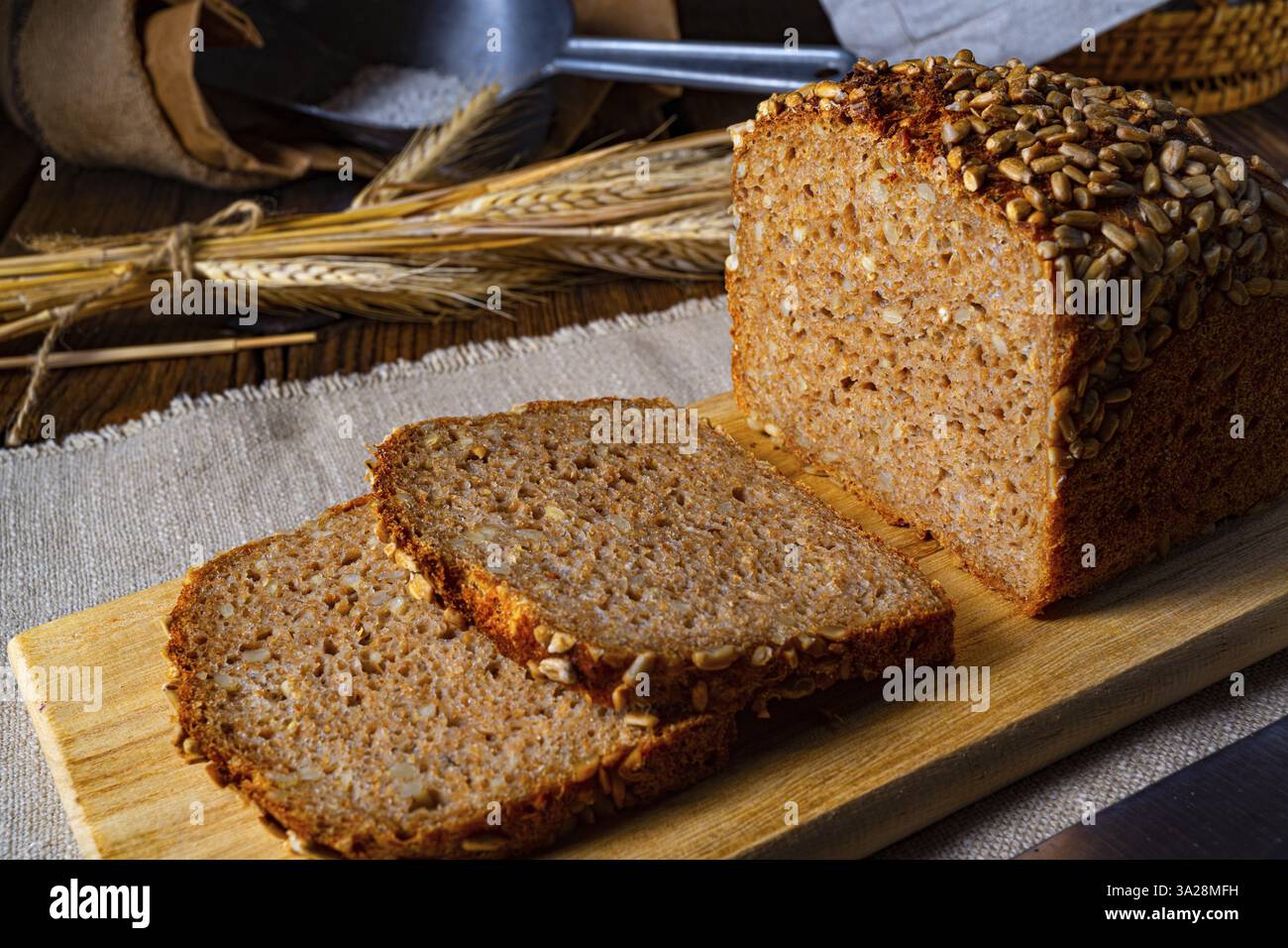 Moist wholemeal bread, crushed or ground wholemeal Stock Photo - Alamy