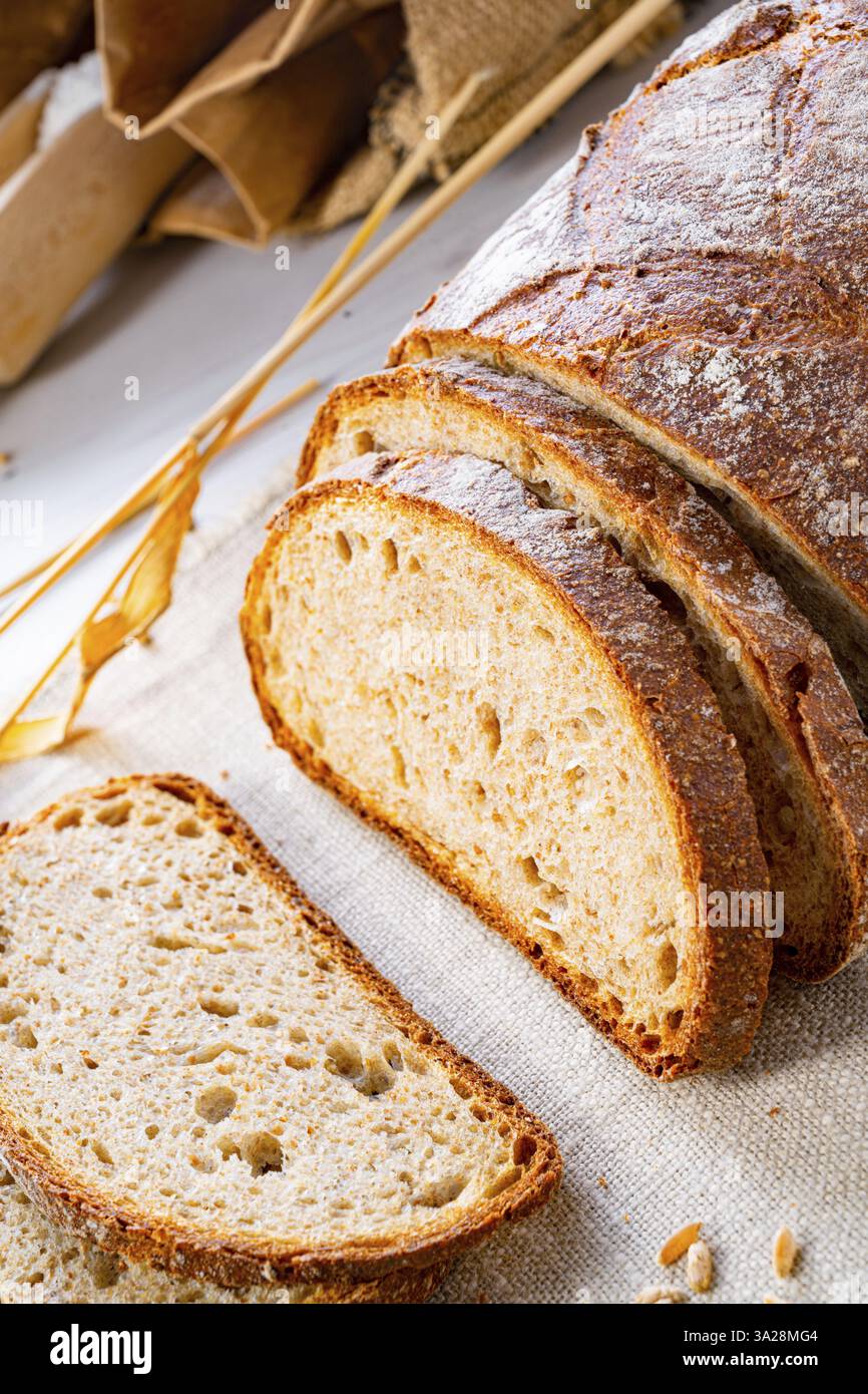 Delicious mixed rye bread, also known as grey bread Stock Photo - Alamy