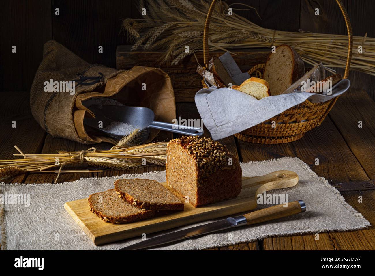 Moist wholemeal bread, crushed or ground wholemeal Stock Photo - Alamy
