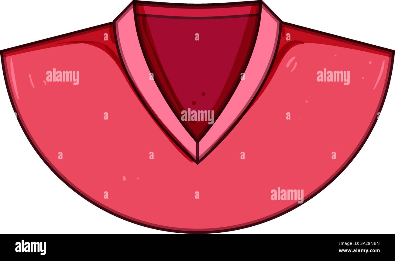 halterneck shirt necklines cartoon vector illustration Stock Vector ...