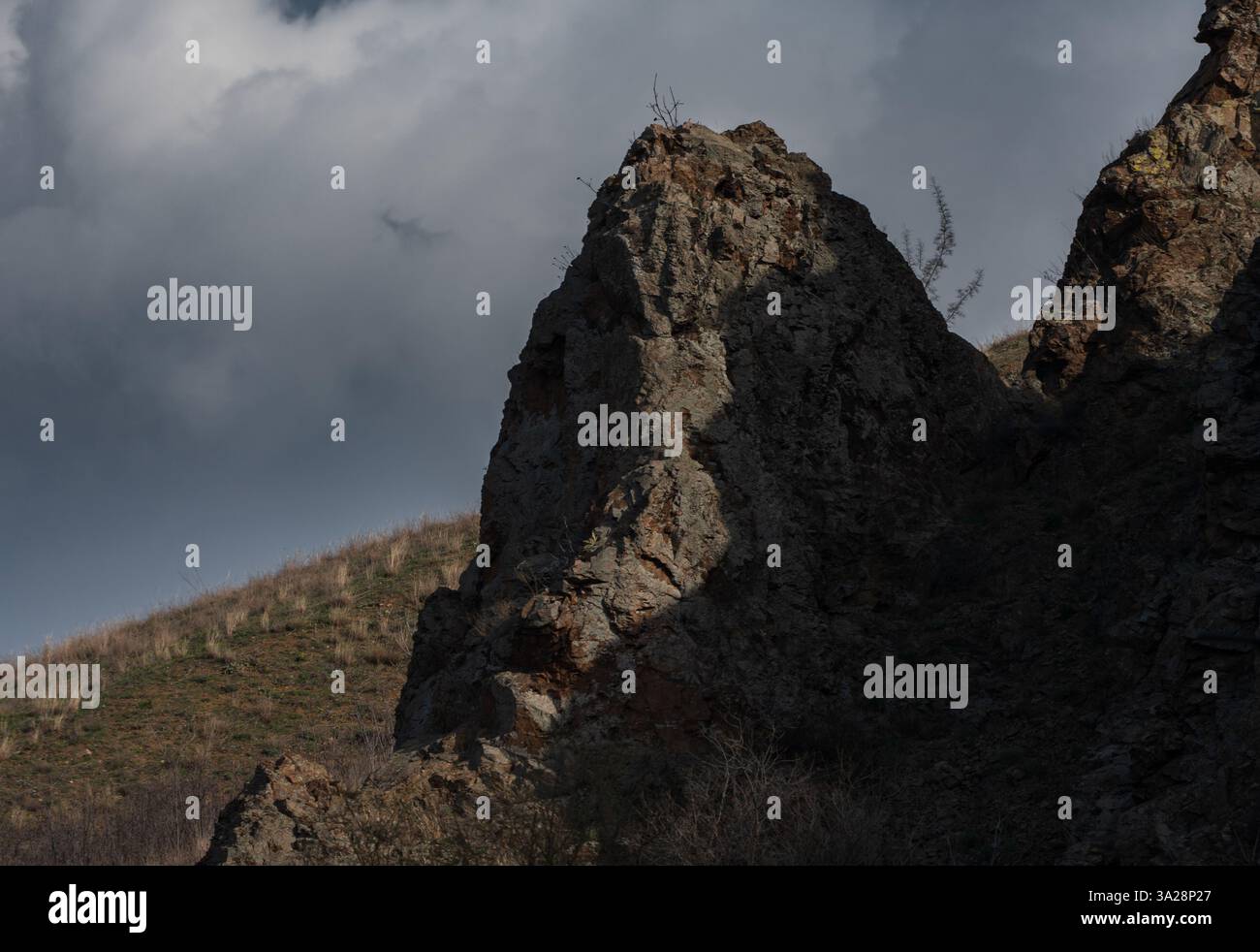 Morning Glow – Illuminated Rock Hill Stock Photo - Alamy