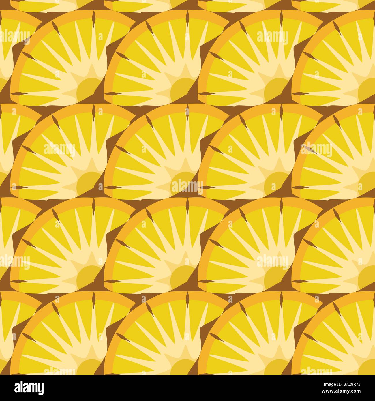 Pineapple slices seamless pattern vector illustration Stock Vector ...