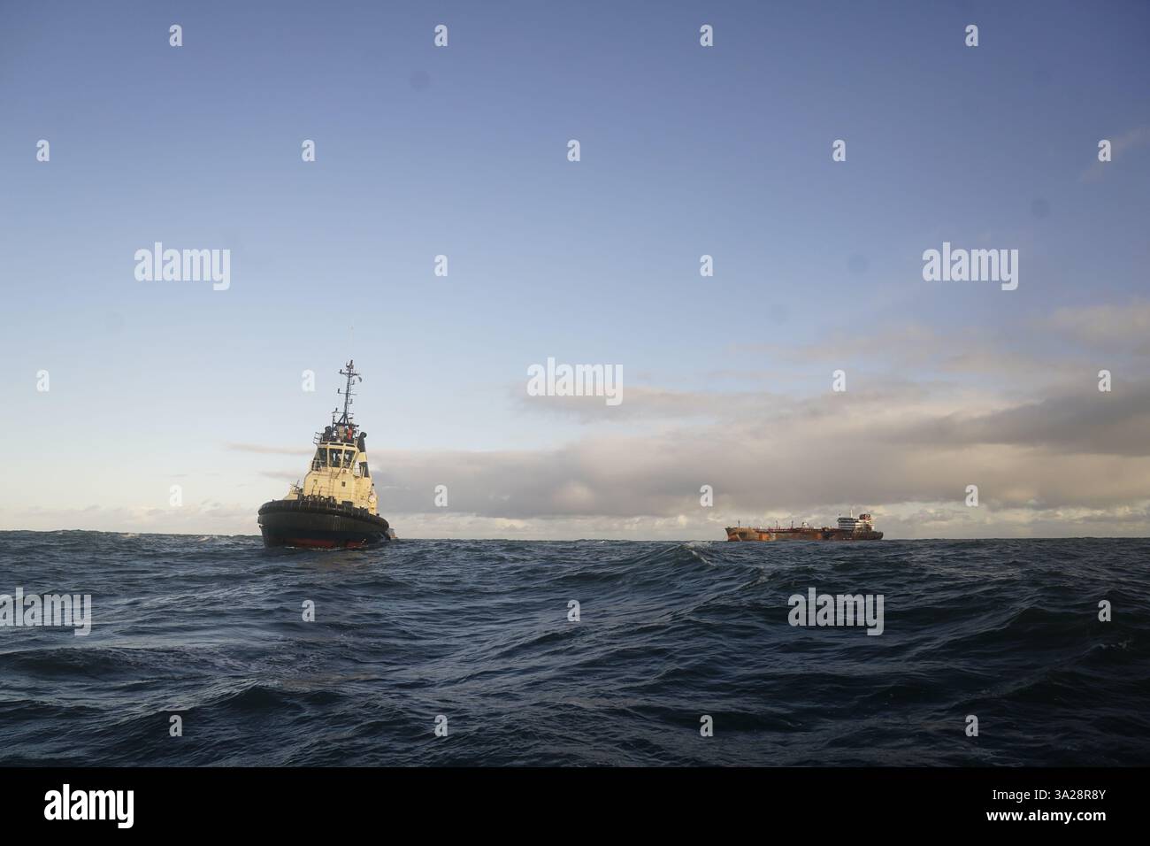 The US oil tanker MV Stena Immaculate which was struck by the Solong ...