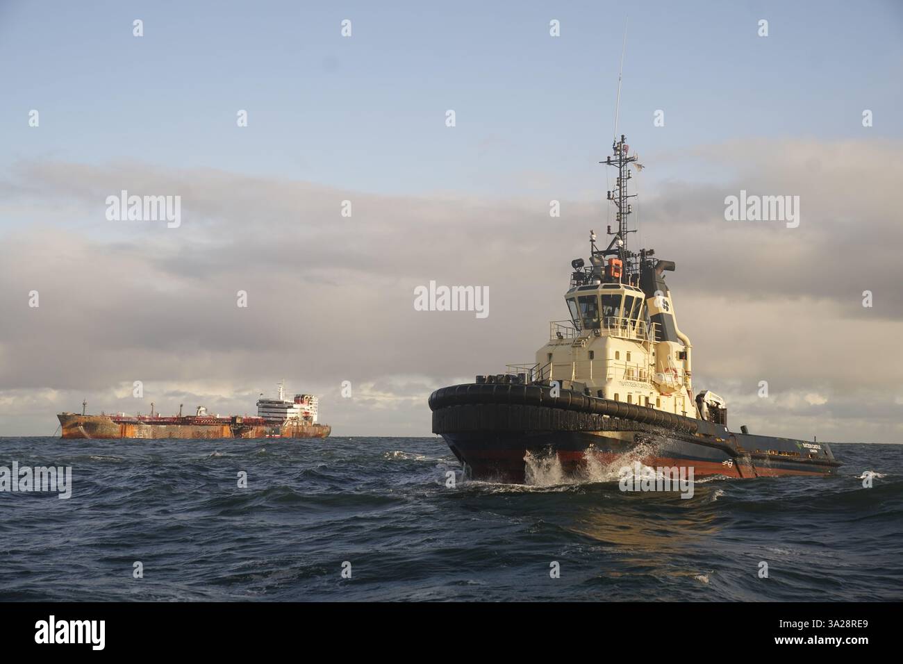 The US oil tanker MV Stena Immaculate which was struck by the Solong ...