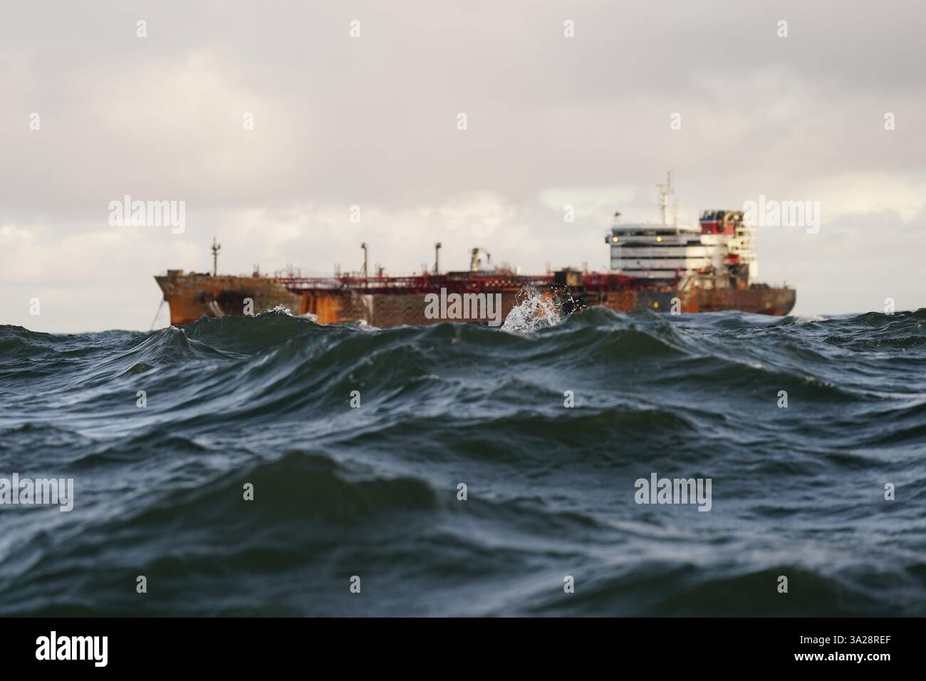 The US oil tanker MV Stena Immaculate which was struck by the Solong ...