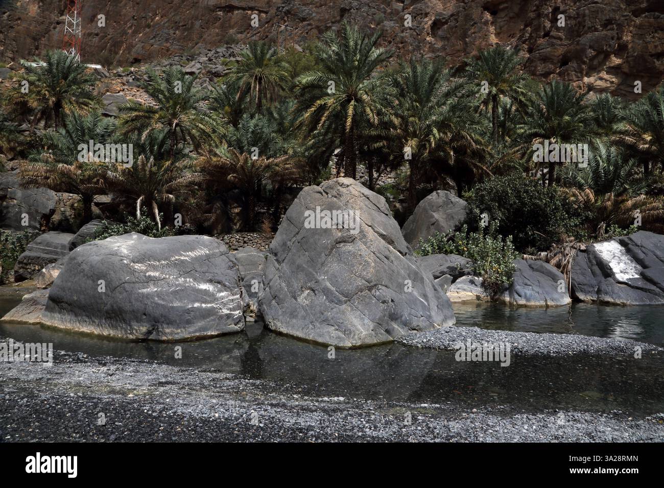 Wadi Ghul Hajar Mountains Al Hamra Oman Stock Photo - Alamy