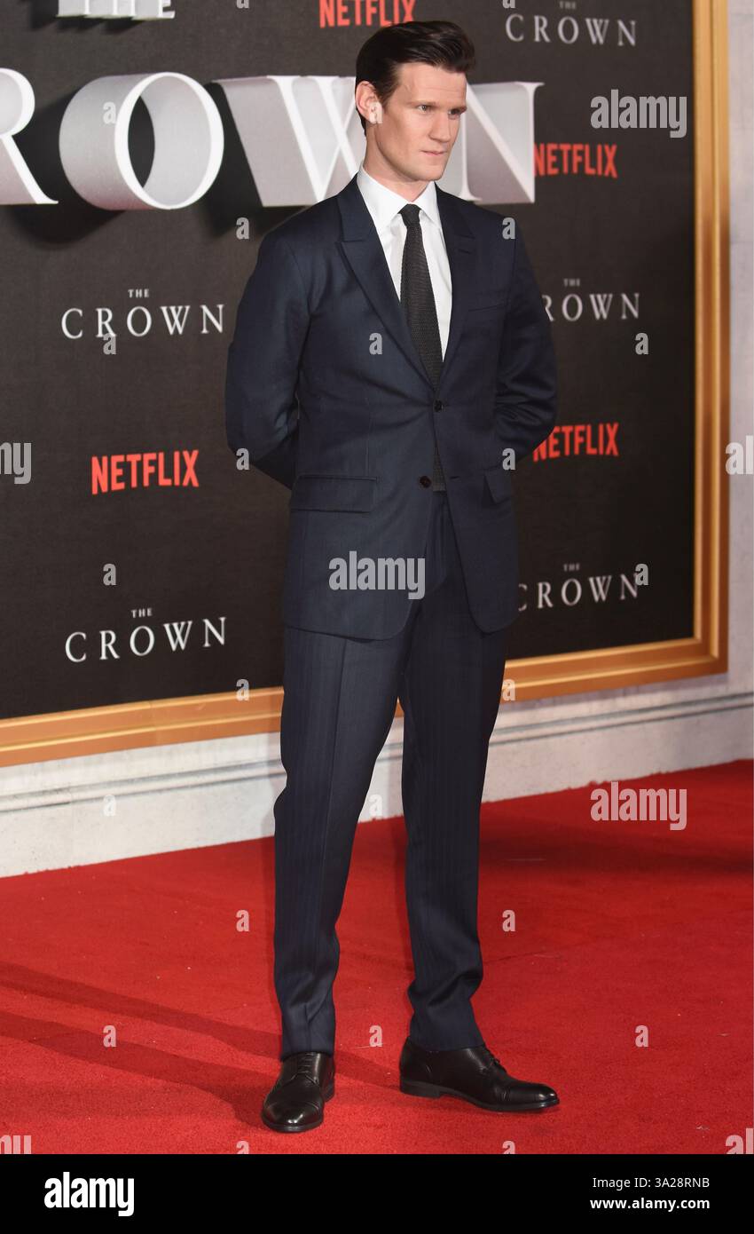 Matt Smith, "The Crown" TV Premiere, Odeon Leicester Square, London, UK ...
