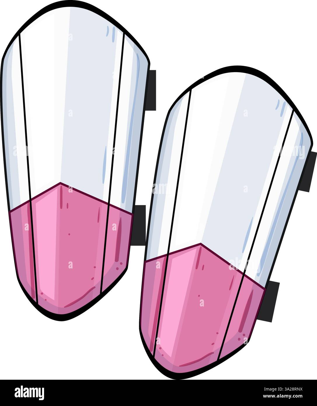 stemware shin guards cartoon vector illustration Stock Vector Image ...