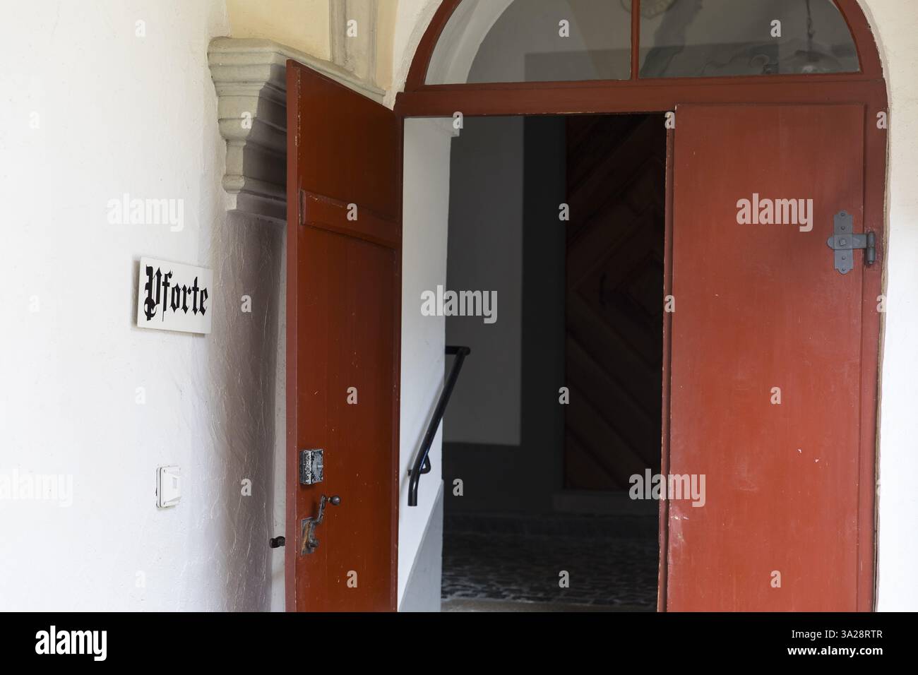 Open door at the convent gate of the Dominican convent Maria Zuflucht ...