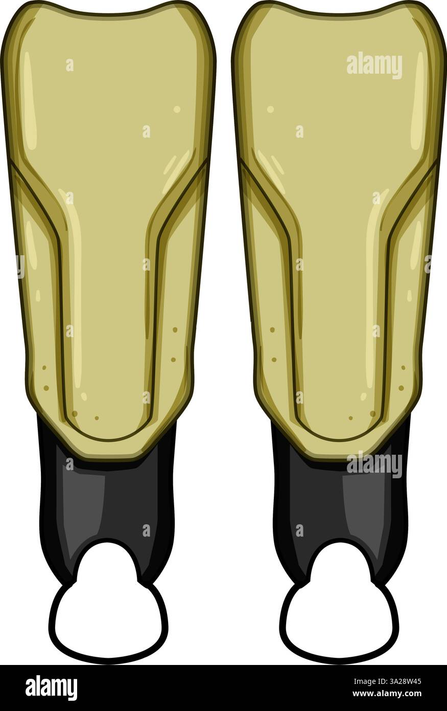 crystal shin guards cartoon vector illustration Stock Vector Image ...