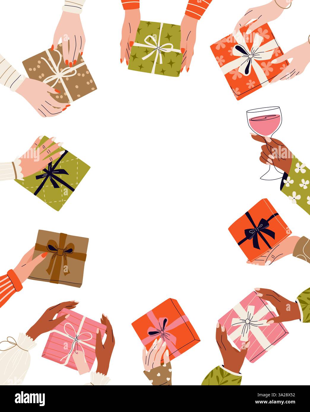 Vertical celebration background with gifts Stock Vector Image & Art - Alamy