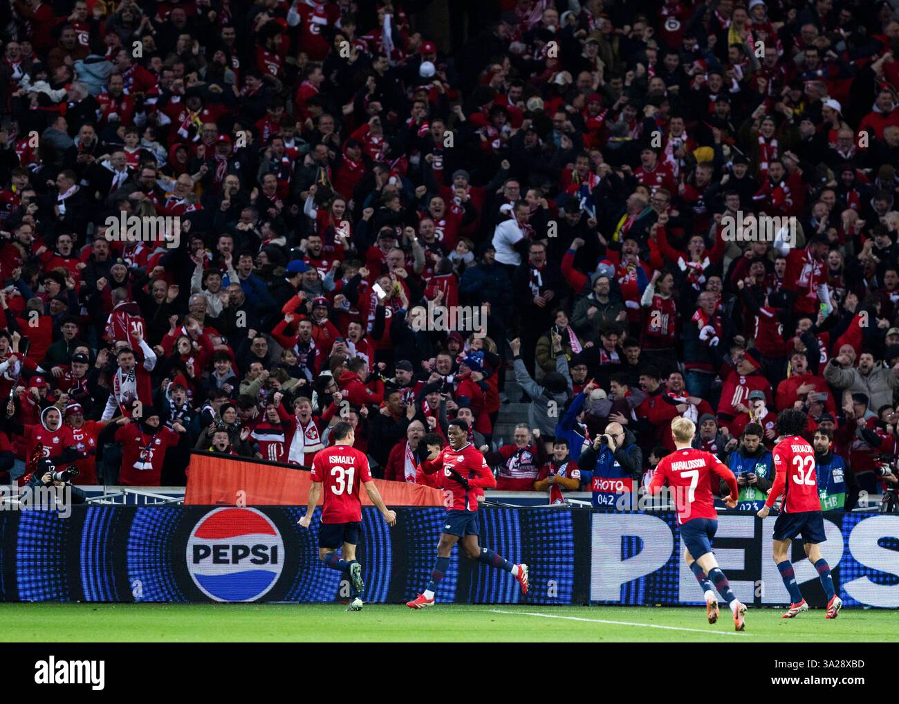 Lille, Stade Pierre Mauroy, 12.03.2025: Jonathan David of Lille ...