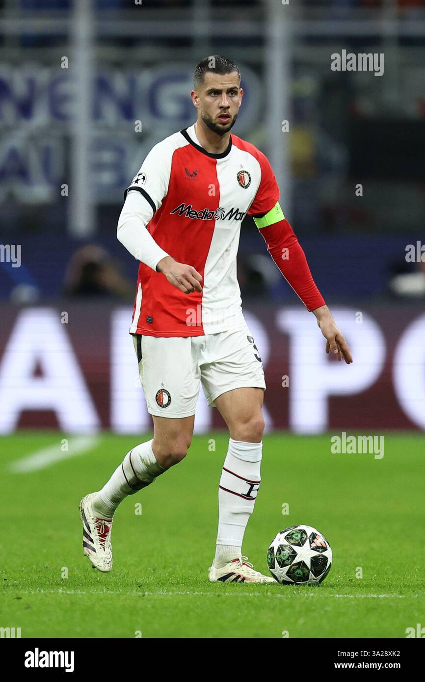 David Hancko of Feyenoord in action during the UEFA Champions League ...