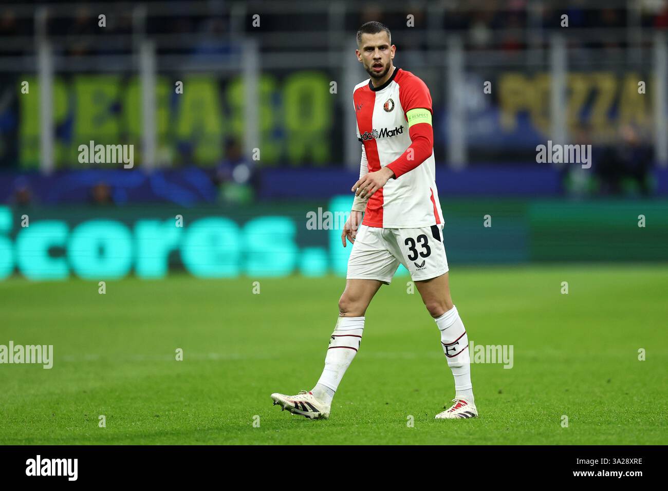 David Hancko of Feyenoord looks on during the UEFA Champions League ...